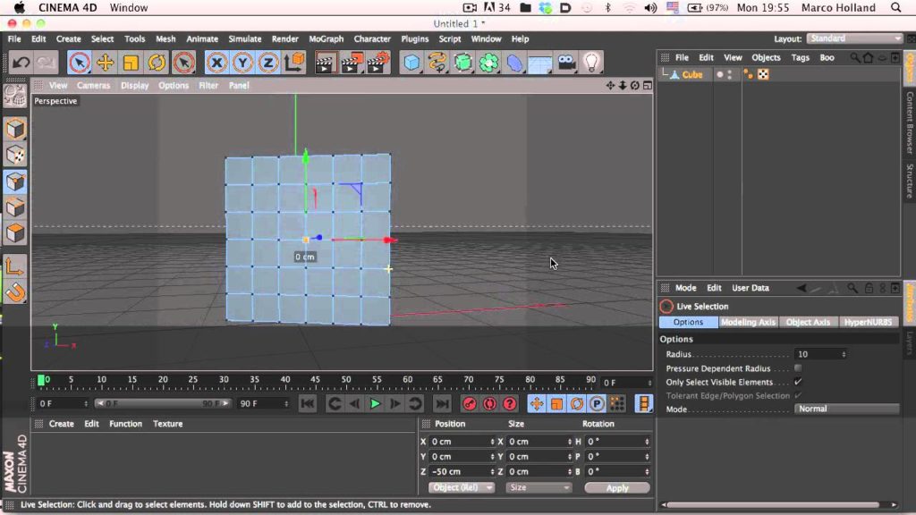 Cinema 4d Basic Tutorial 8888