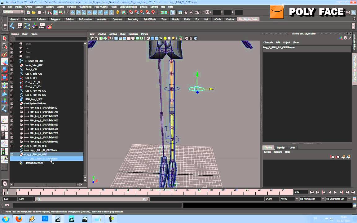 3D Character Rigging - The Leg: Robberhuse(Part 4-6) - 3DM3.com