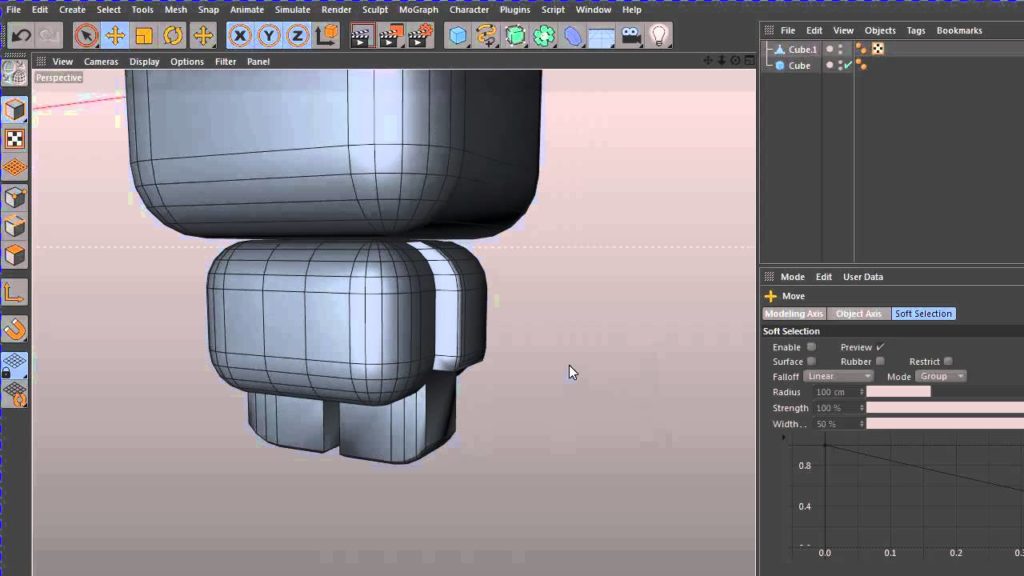 Modeling Basic: Cartoon – Cube object - 3DM3.com